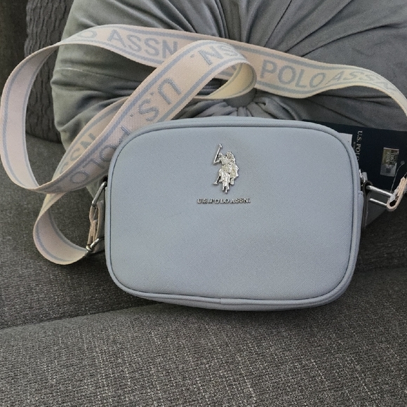 U.S. Polo Assn. | Bags | Us Polo Assn Light Blue Crossbody Bag With ...